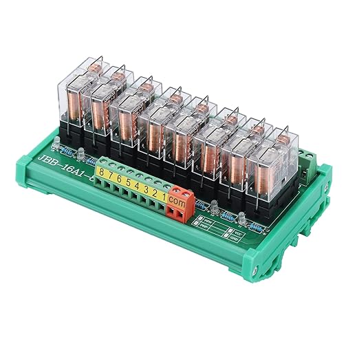 Molence DIN Rail Mount 8 Channels G2R-1-E Relay, AC/DC 24V Control 8 ...