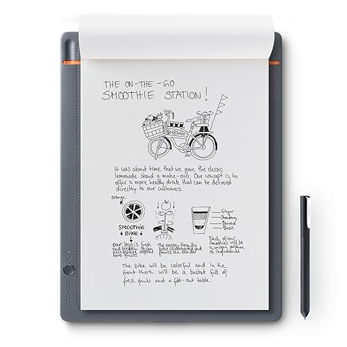 Wacom Bamboo Slate Smartpad Digital Notebook, Large (A4/ Letter Size ...