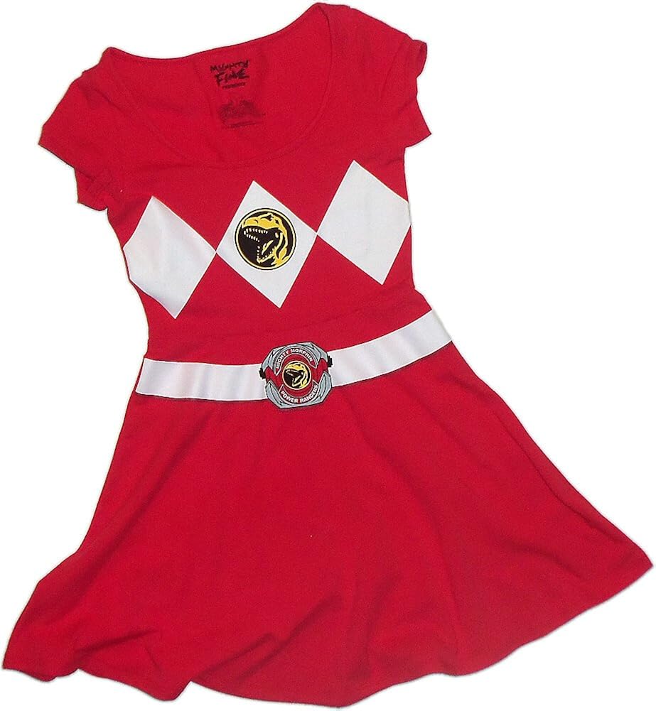 Power Rangers Red Ranger Costume - Mighty Morphin Cosplay Dress, X ...