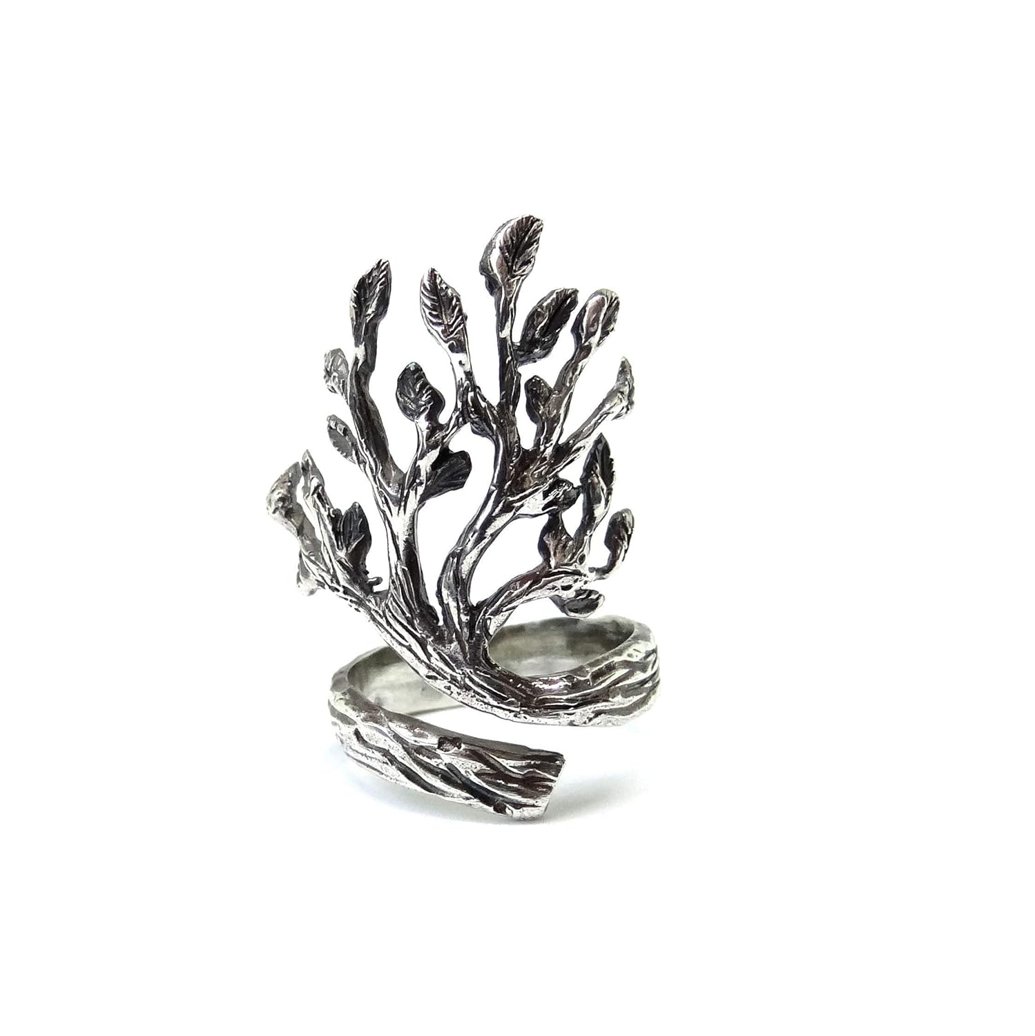 Amazon.com: Branch Ring, Tree Ring With Branches And Leaves Made of ...