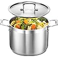 Amazon.com: Stockpot – 8 Quart – Brushed Stainless Steel – Heavy Duty ...