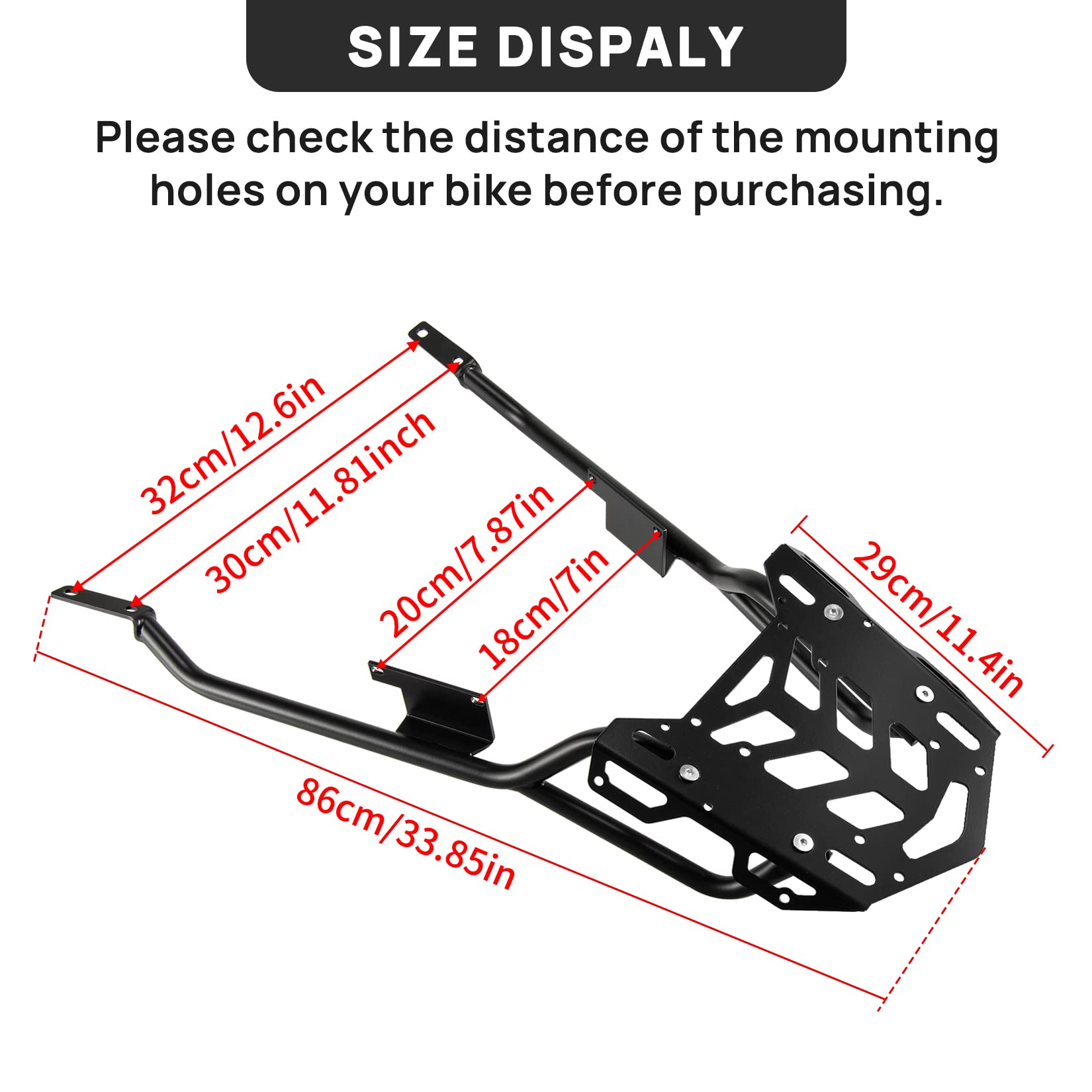 Mua Motorcycle Rear Carrier Rear Luggage Rack Rear Luggage Carrier For ...