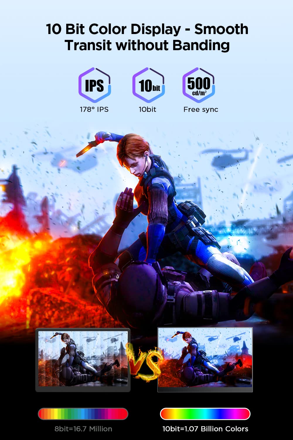 Mua UPERFECT Portable Monitor 2K 16'' 500 Nits 10 Bit Frameless Screen ...