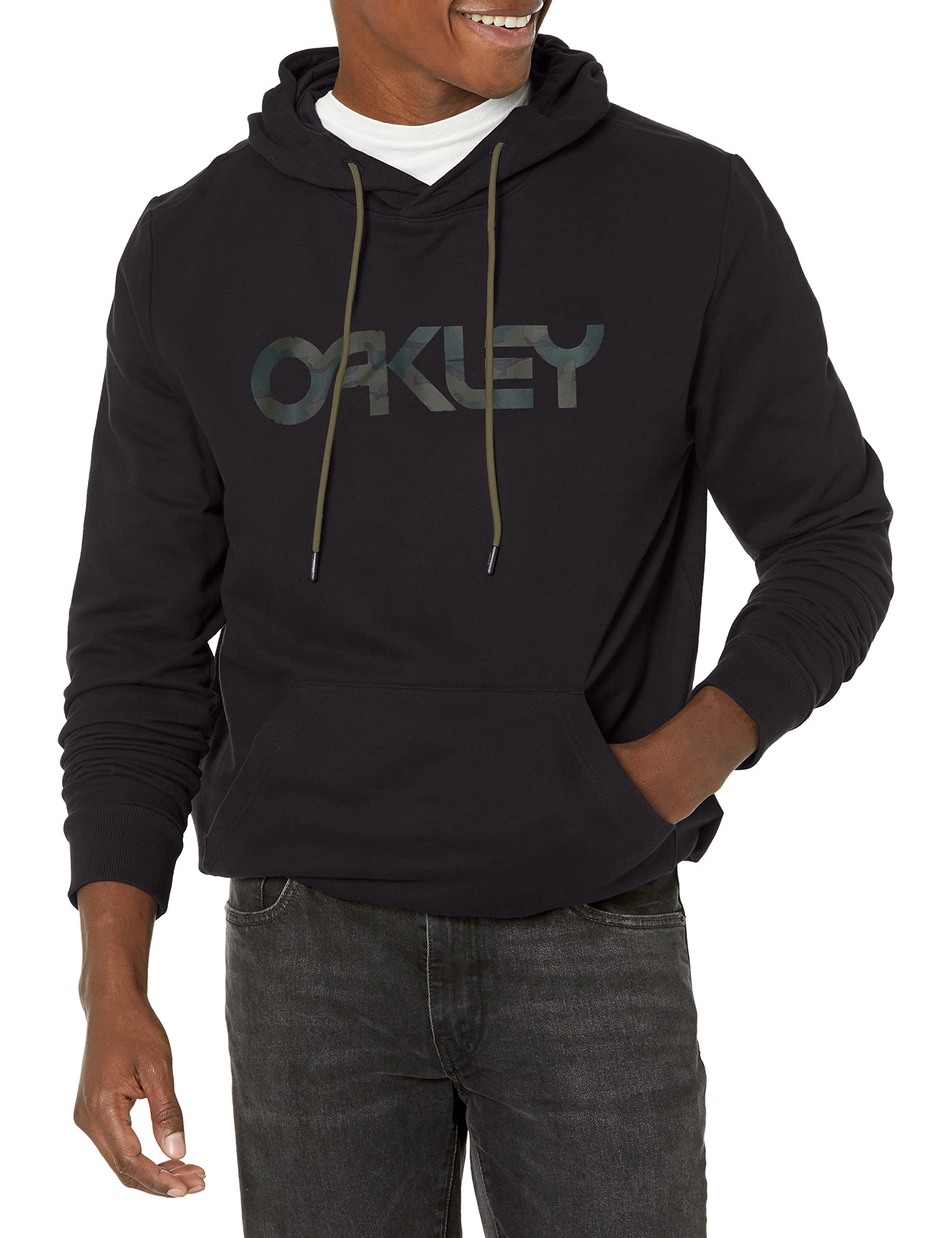 Oakley Men's B1B Pullover Hoodie 2.0, Black/B1b Camo Hunter, X-Large