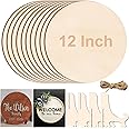 Amazon.com: 12 Inch Wood Circles for Crafts, 10Pcs Unfinished Wood ...