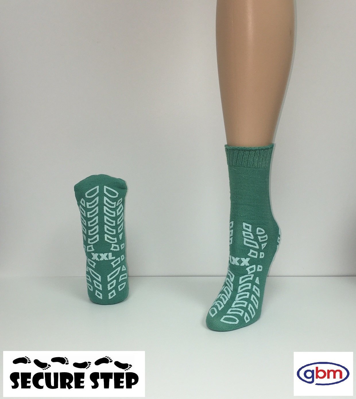 Amazon.com: Secure Step Double-Sided Non Slip Comfort Safety Sock ...