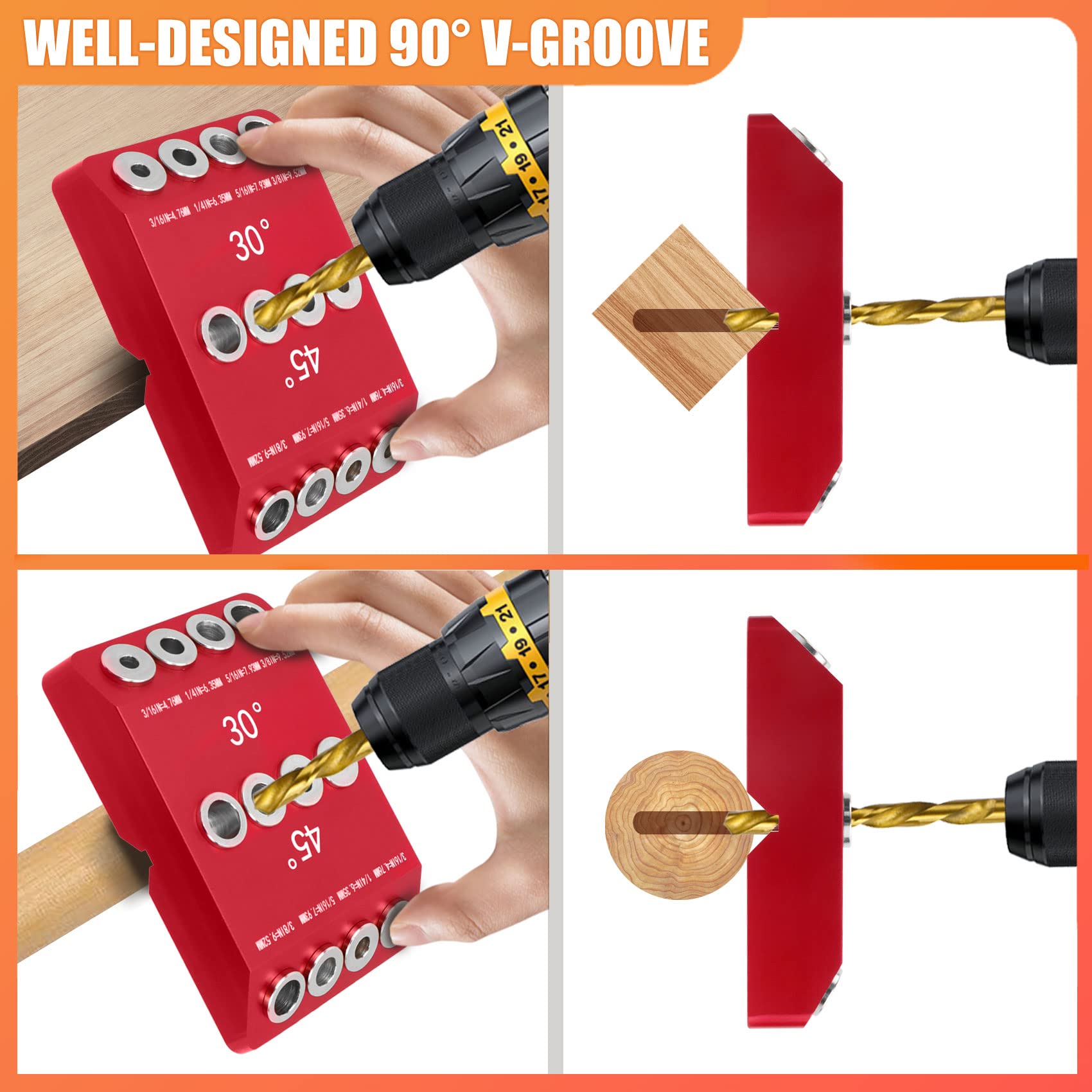 Mua 30 45 90 Degree Drill Guide Drills Right Angles Or Mitered Corners ...