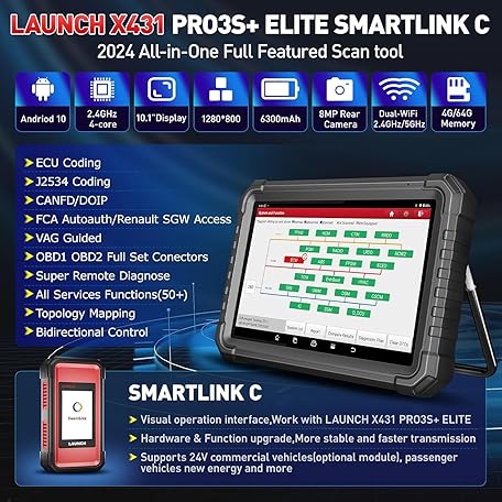 Mua LAUNCH 2025 X431 PRO3S+ Elite SmartlinkC 2.0 Bi-Directional Diagnostic Scan Tool with J2534 ...