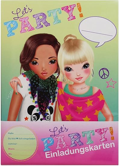 TOPModel Let's Party Invitation Cards: Amazon.co.uk: Toys & Games