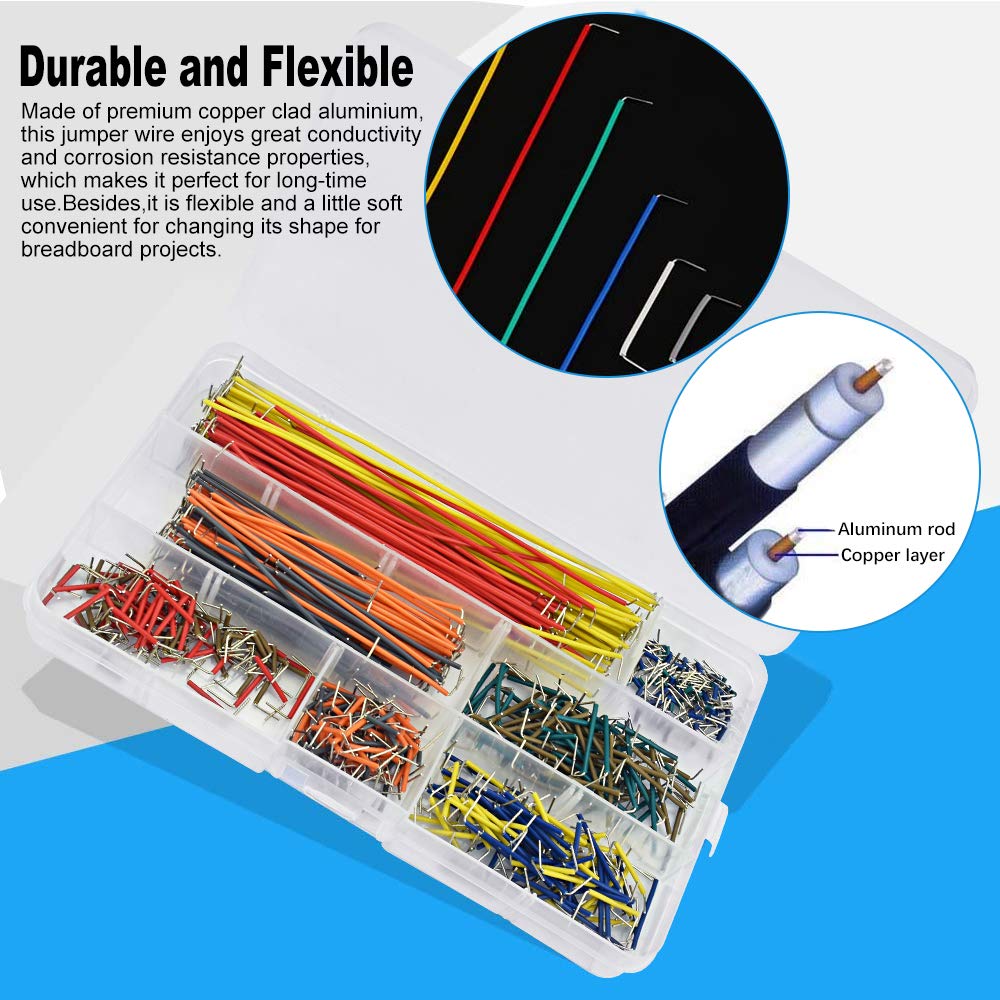 WANTOUTH 560 Pcs Jumper Wire Kit 14 Lengths Assorted Jumper Wire ...