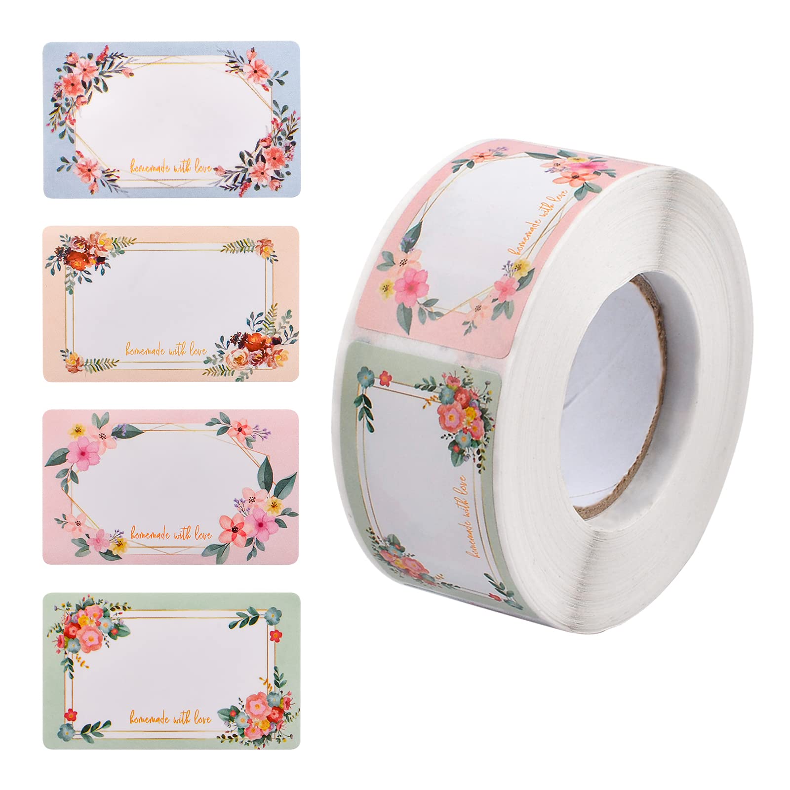 CRAFFANCY 500 Pcs Blank Flower Label Stickers, Oil Resistant Canning ...