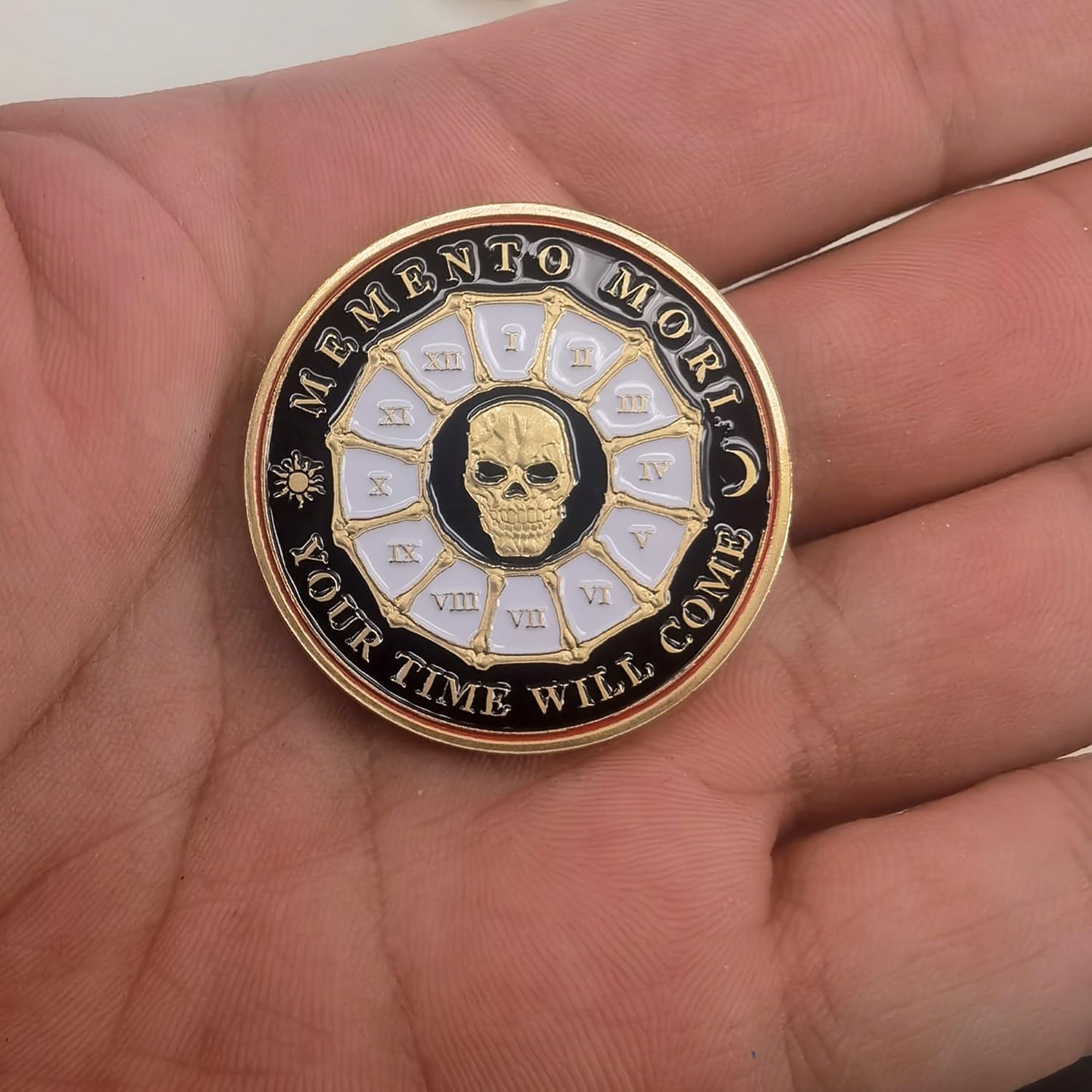Mua Memento Mori Challenge Coin Memento Vivere Coin Skull Challenge ...