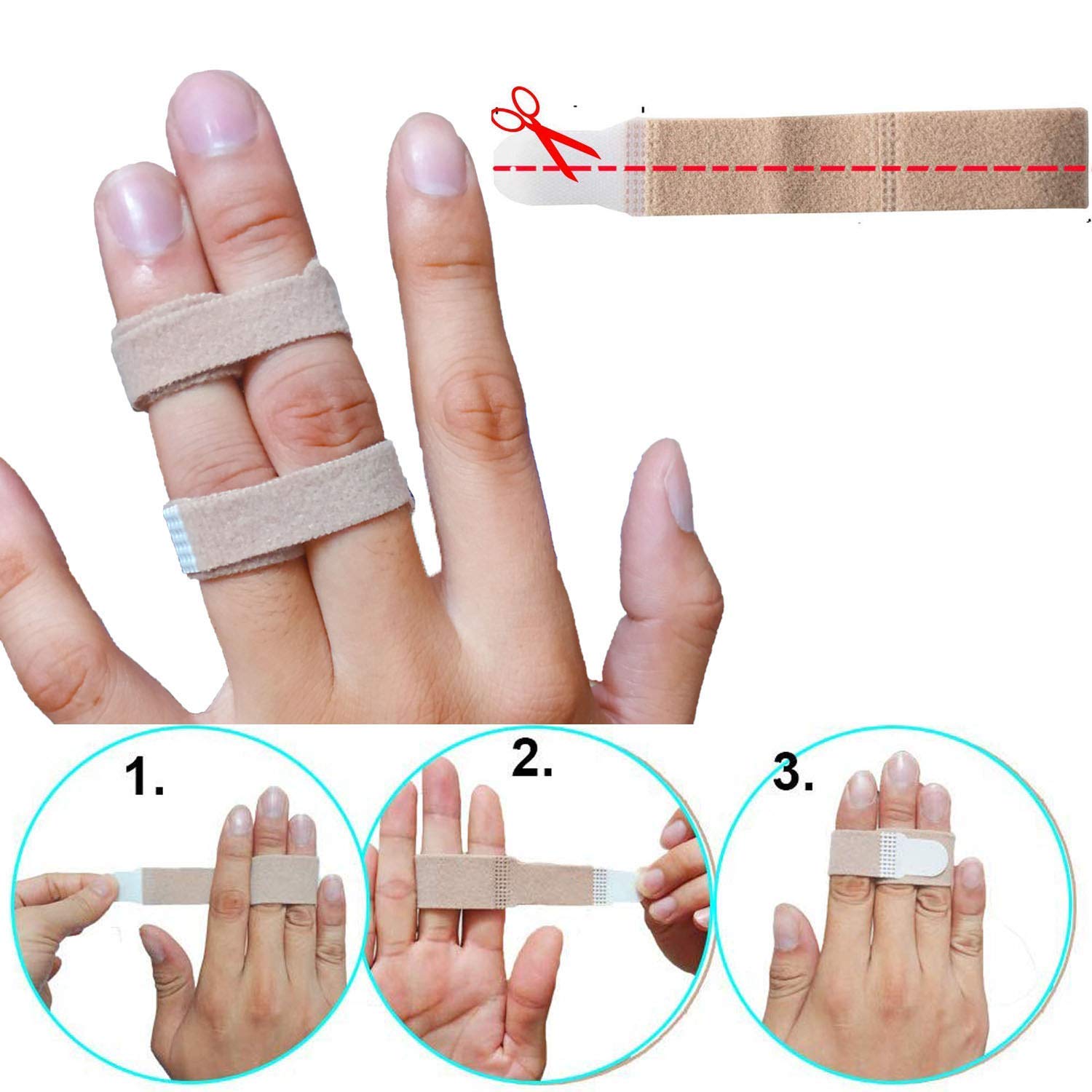 Mua Mcvcoyh Broken Finger Wraps, Finger Buddy Straps, Finger Splint ...