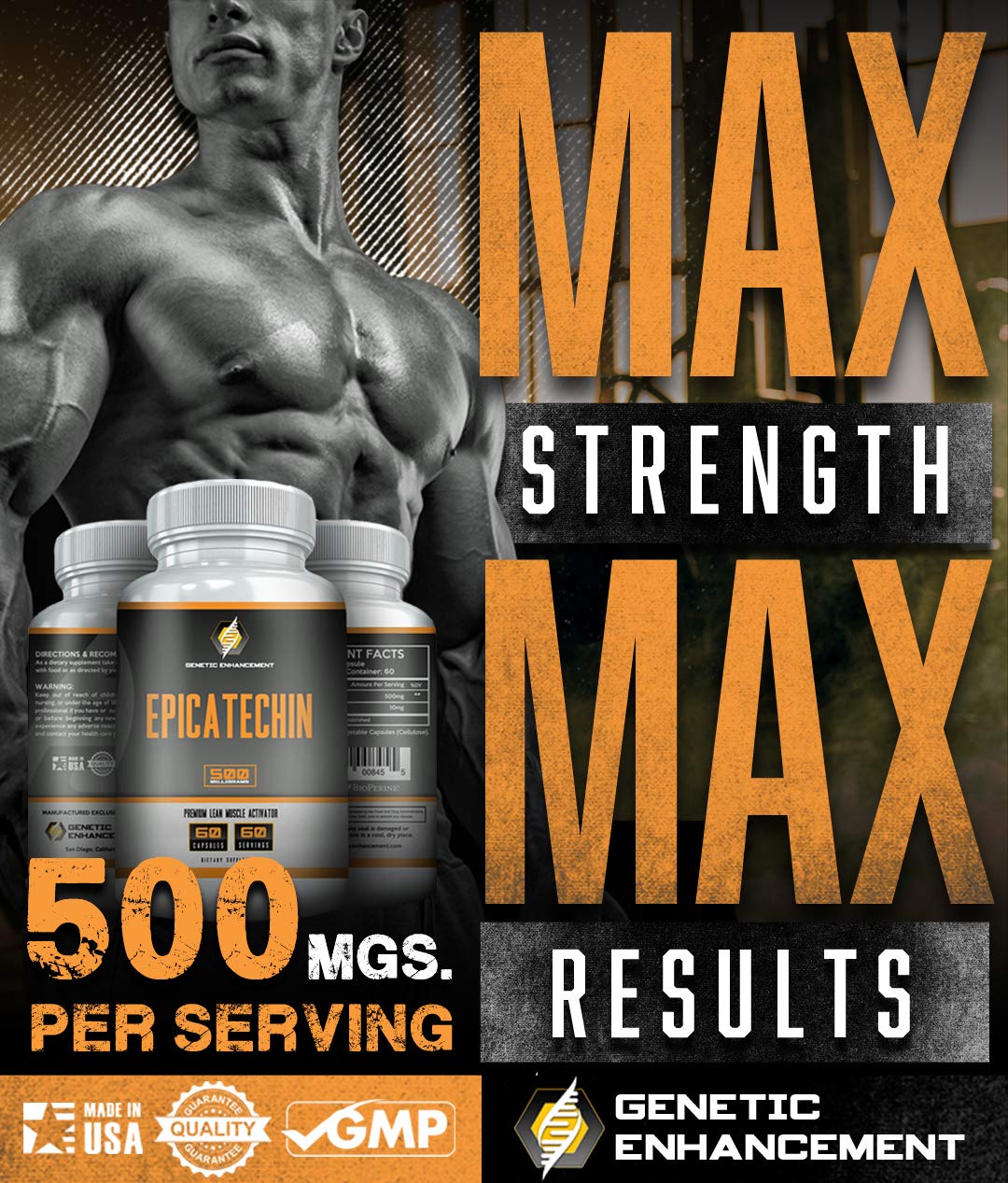 Genetic Enhancement EPICATECHIN - 500MGs Per Serving - 60 Servings ...