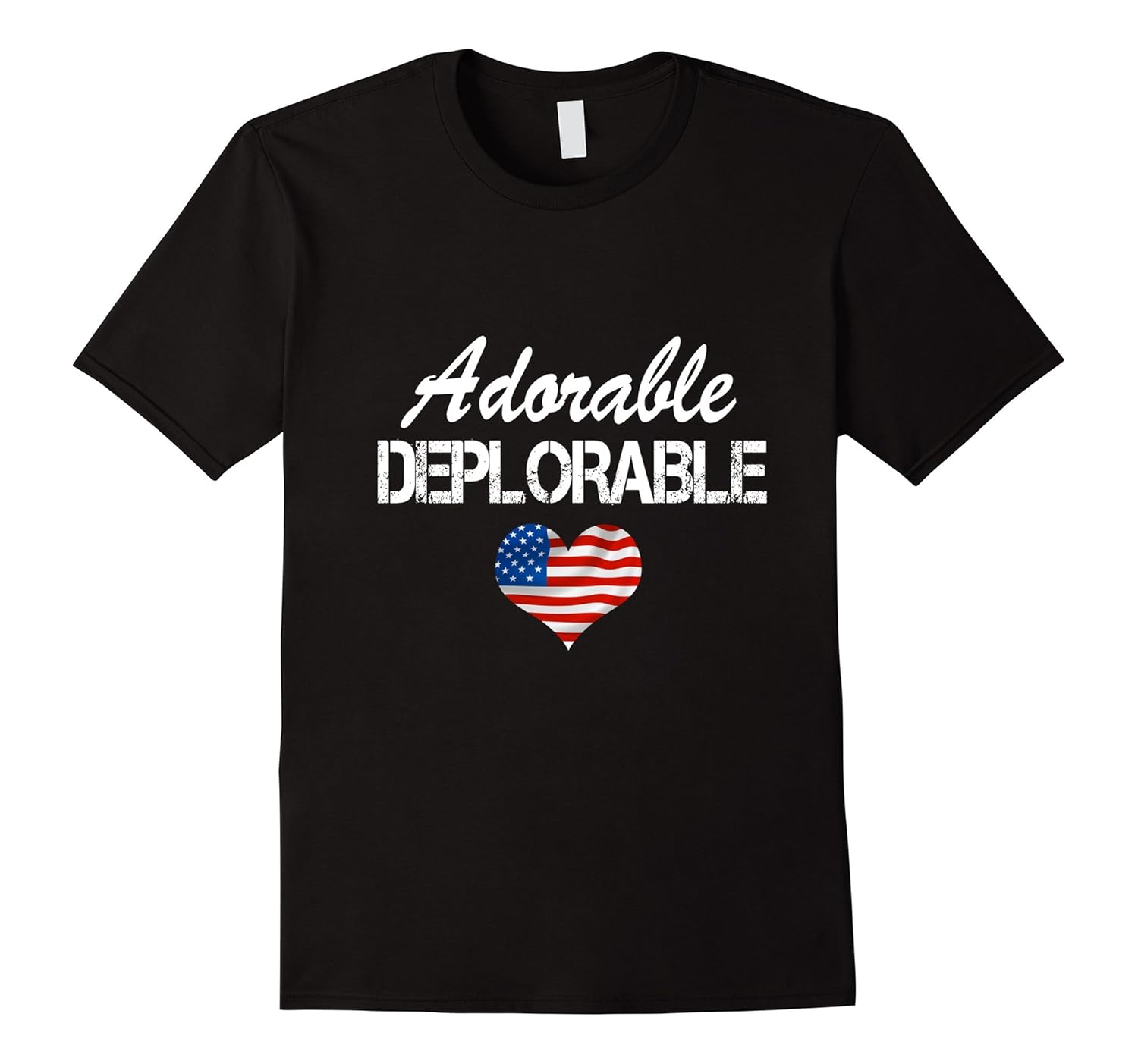 USA Flag Heart Adorable Deplorable Shirt Amazon Deplorable T-CL – Colamaga