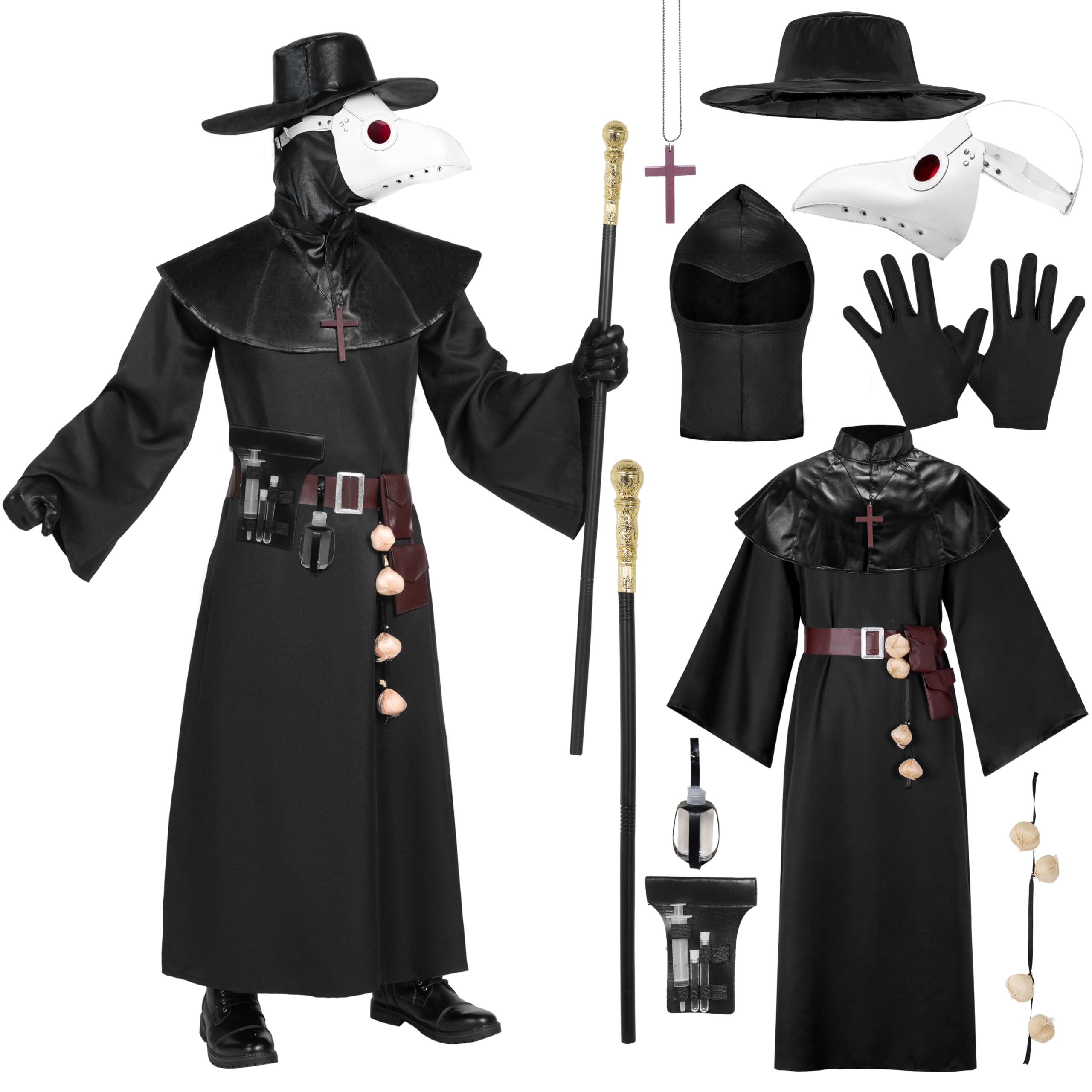 Spooktacular Creations Men Plague Doctor Halloween Costume Set with Hat ...