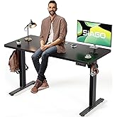 Amazon.com: SIAGO Electric Standing Desk Adjustable - 48 x 24 Inch Sit Stand up Desk with Cable ...