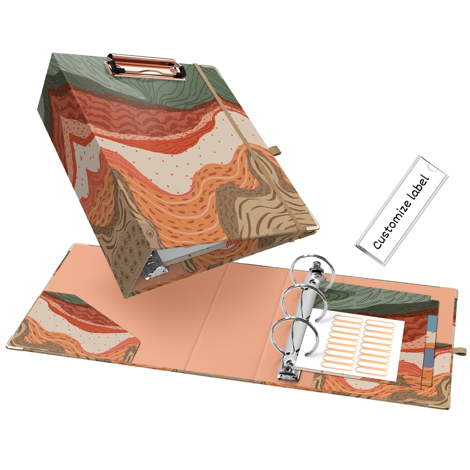 EYROZILL Mini Binder 2 Inch 3 Ring for 5.5" x 8.5" Paper, Cute Small ...