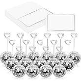 Amazon.com: Whaline 60Pcs 2 Inch Disco Ball Table Number Holders Place ...