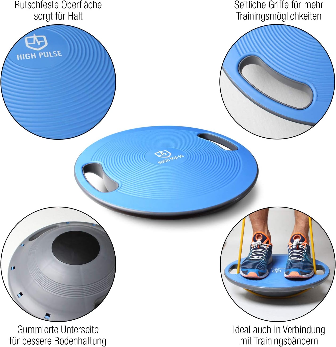 High Pulse Balance Board – Innovative wobble board with handles for ...