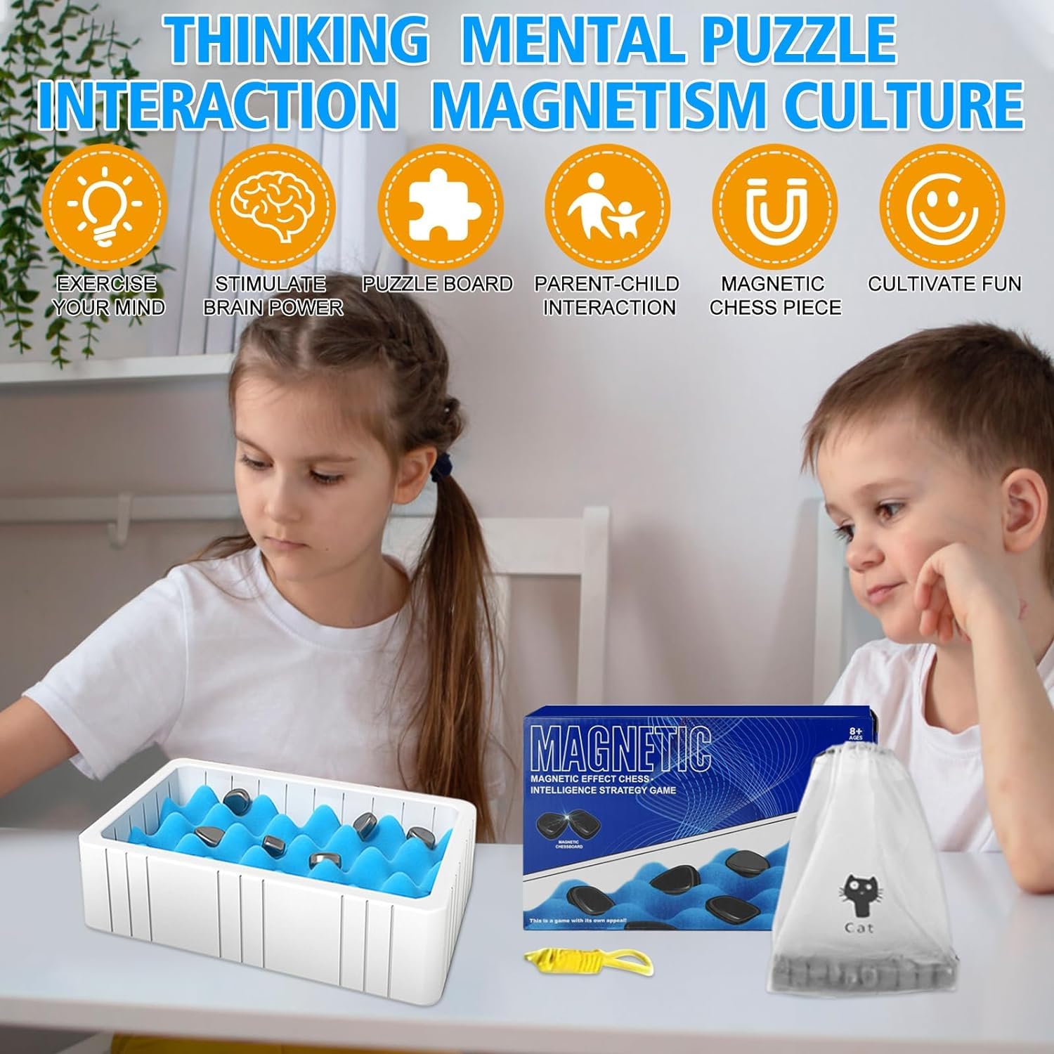 2024 Newest Magnetic Chess Game, Upgraded Fun Table Top Magnet Chess ...