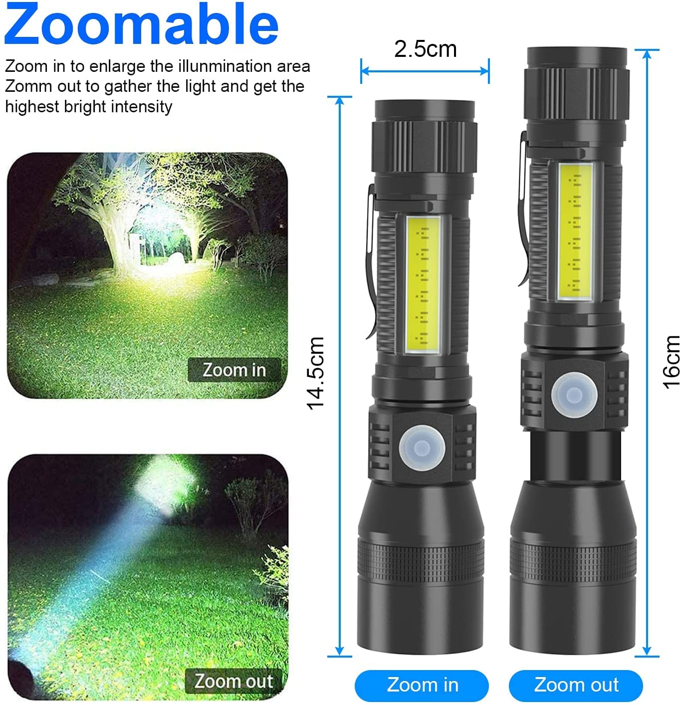 Mua (Latest Multi-functional Model) Flashlight, Powerful, Military ...