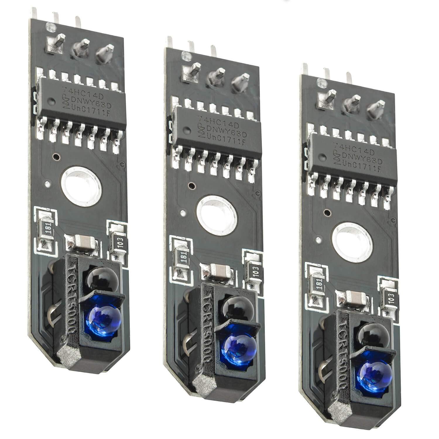 AZDelivery 3 x TCRT5000 E2A3 1-Channel Smart Car IR Infrared Line ...