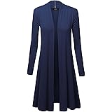 Bluetime Women Plus Size Long Open Front Drape Maxi Cardigan Lightweight Duster Long Sleeve ...