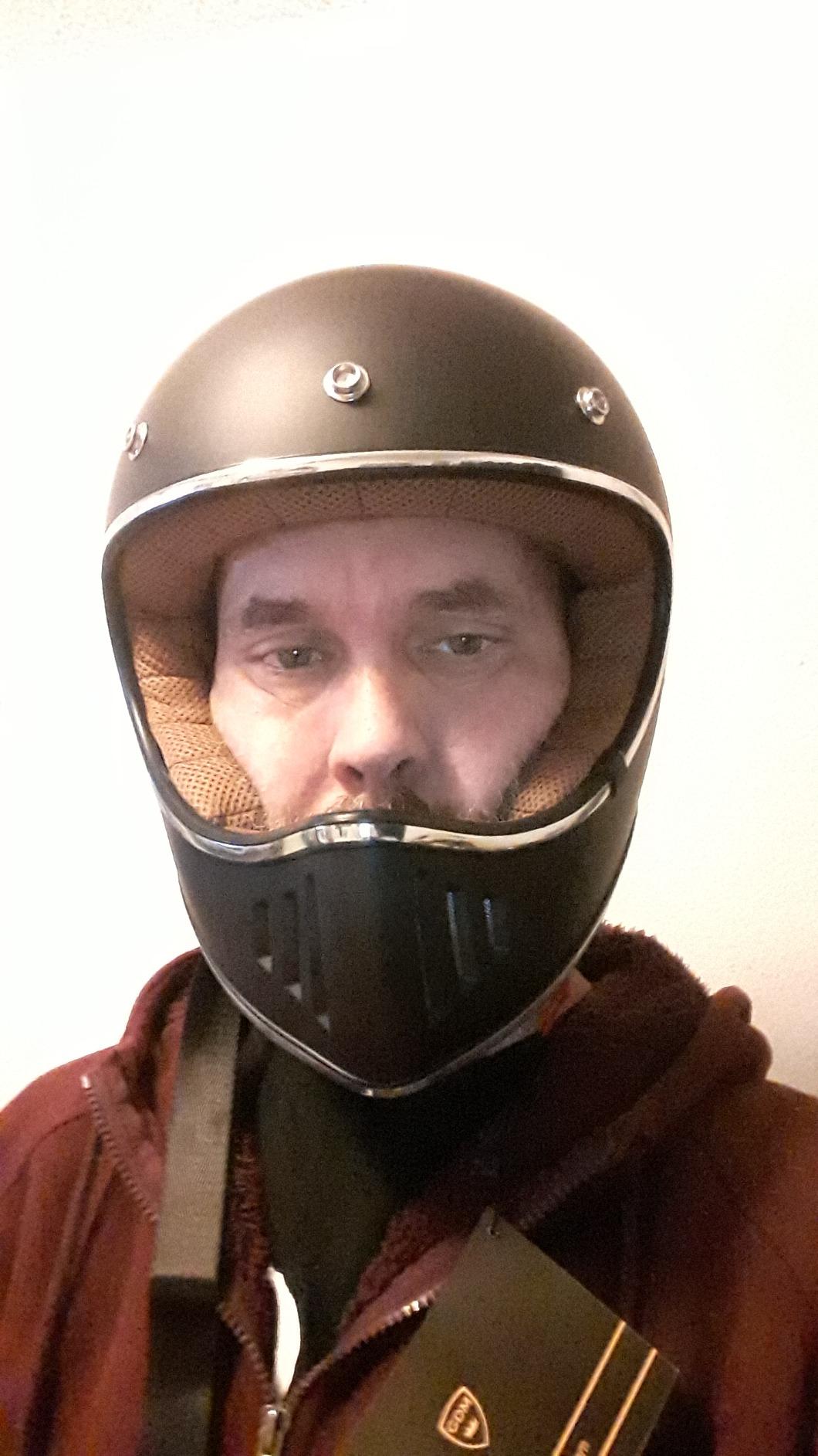 $22/mo - Finance GDM Rebel Vintage Motorcycle Helmet Retro Full Face ...