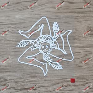 Amazon.com - 6'' White Sicily Island Sicilia Flag Decal Sticker Italy ...