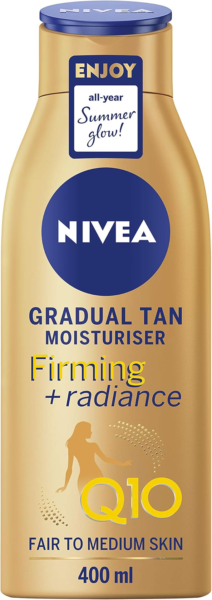 Nivea Q10 Firming + Radiance Gradual Tan (400 ml), Tan Activating ...