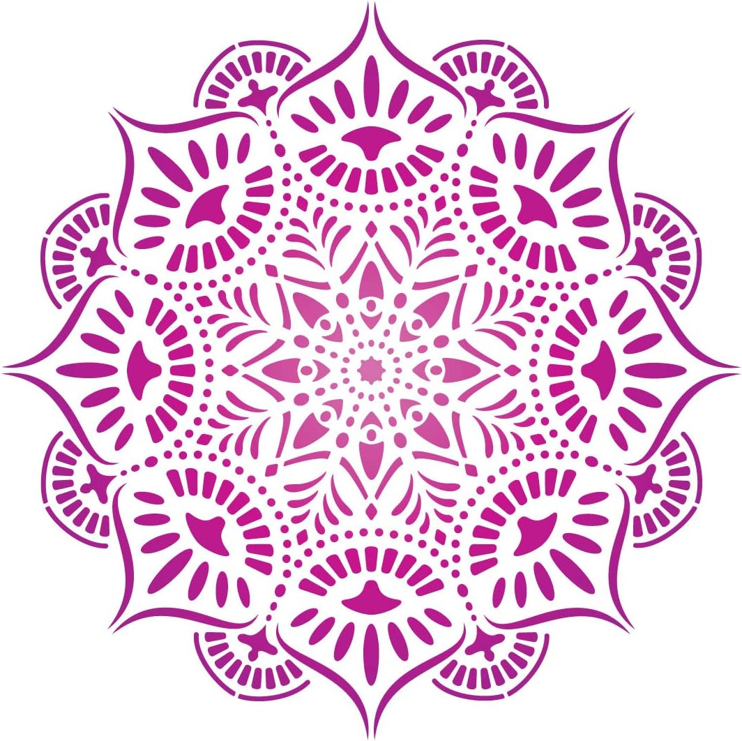 CraftStar Reflections Mandala Stencil – Reusable Medallion Motif ...