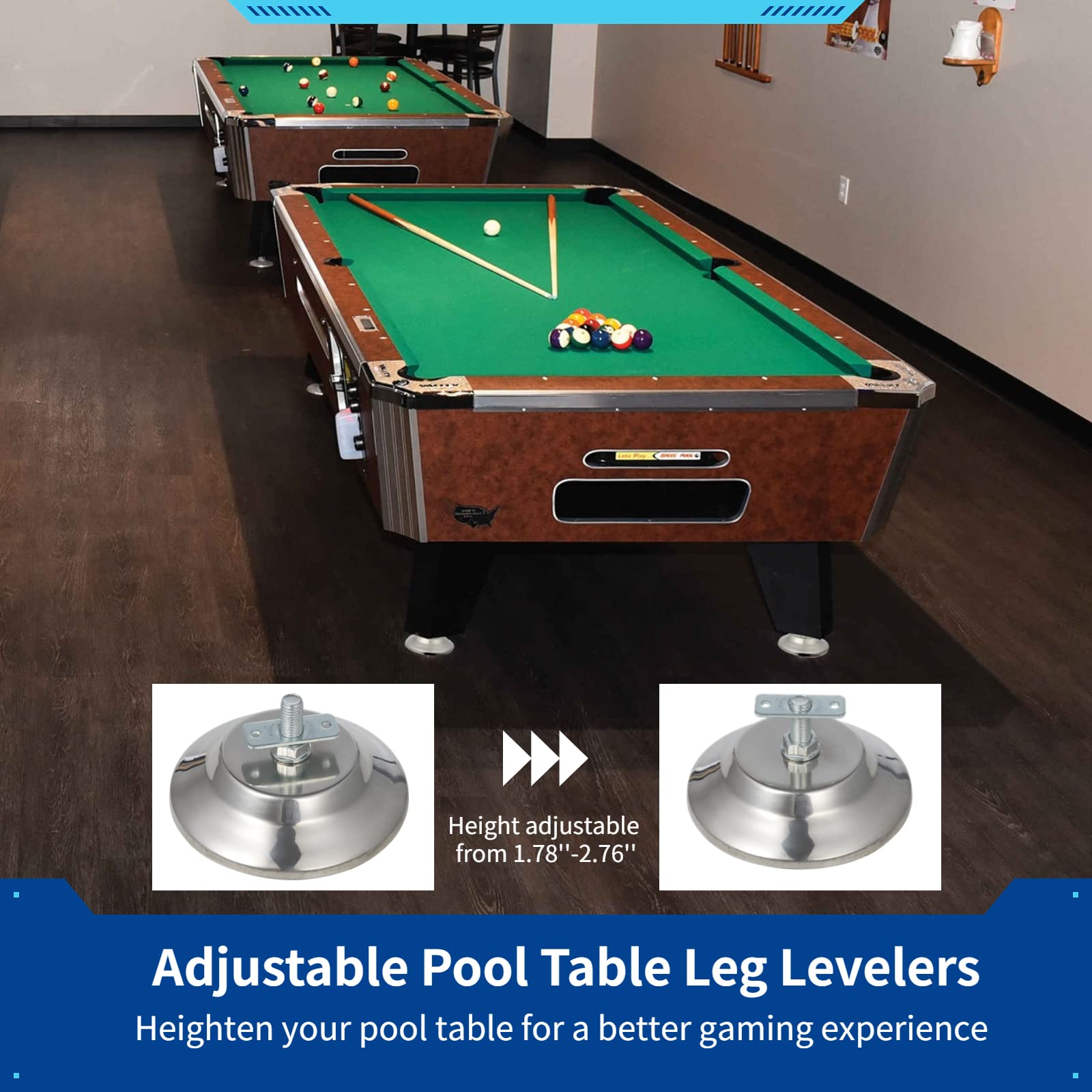 Mua 4pcs Pool Table Leg Levelers, 5-Inch Billiard Table Leg Leveling ...