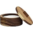 Amazon.com: Salt Cellar with Lid - 3.5 oz Acacia Wooden Salt Box with ...