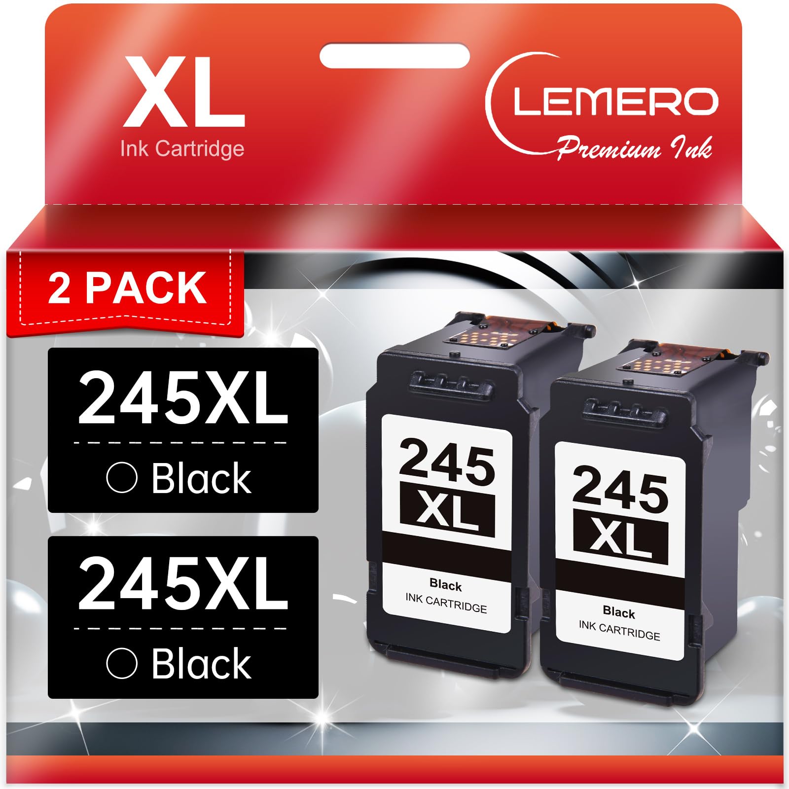 LEMERO 245XL Ink Cartridge Replacement for Canon 245XL Black Ink PG-245 ...