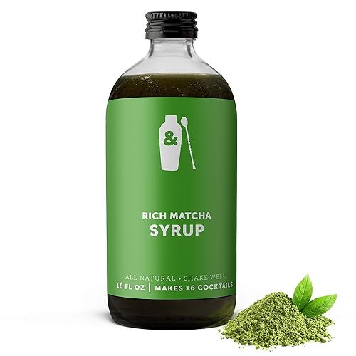 Shaker & Spoon Matcha Cocktail Syrup, 16oz Matcha Green Tea Powder ...