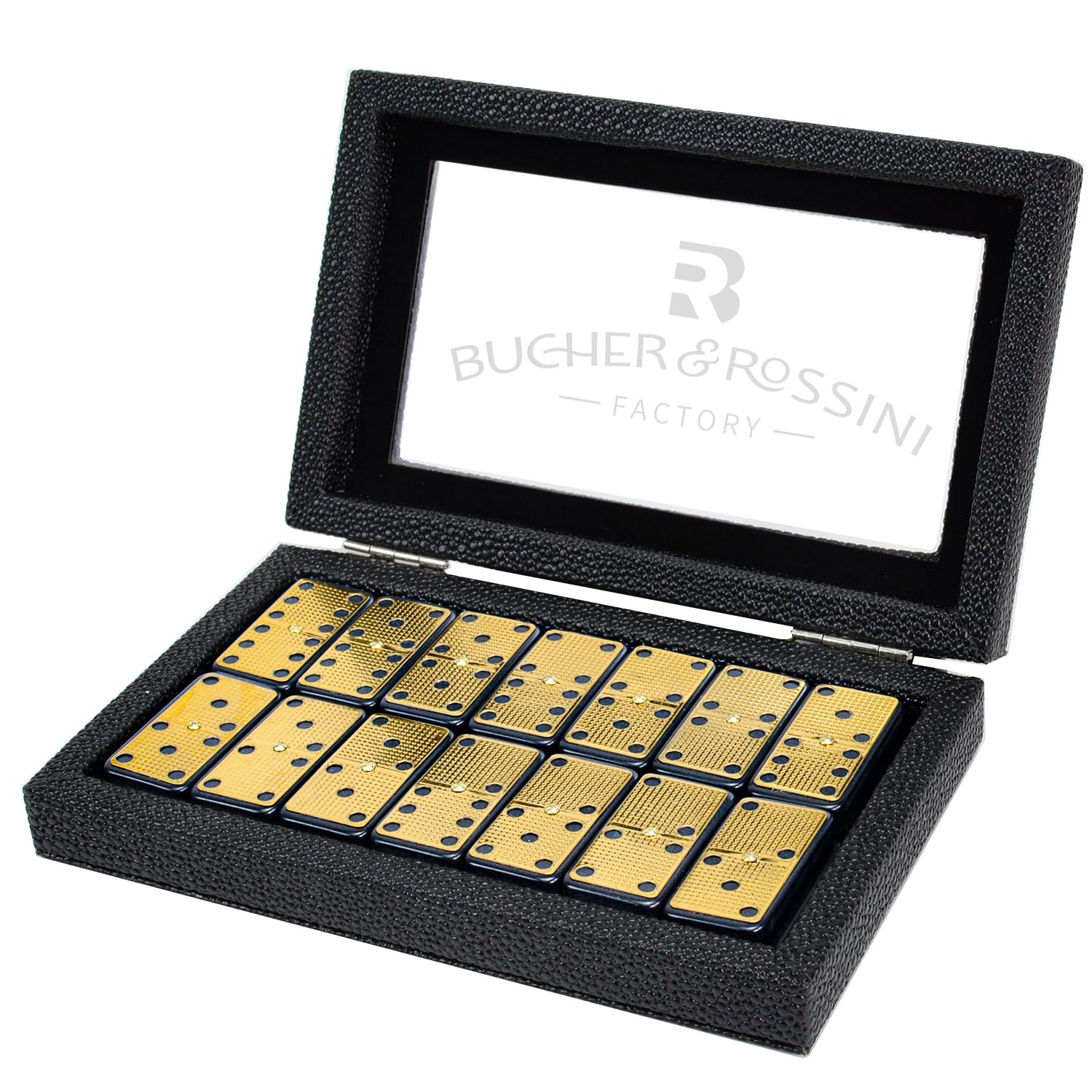 Bucher&Rossini Metal Surface Dominoes Set Double 6 for Adults and Kids ...