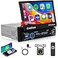 Amazon.com: Single Din Automatic Flip Out Car Stereo Wireless Carplay ...