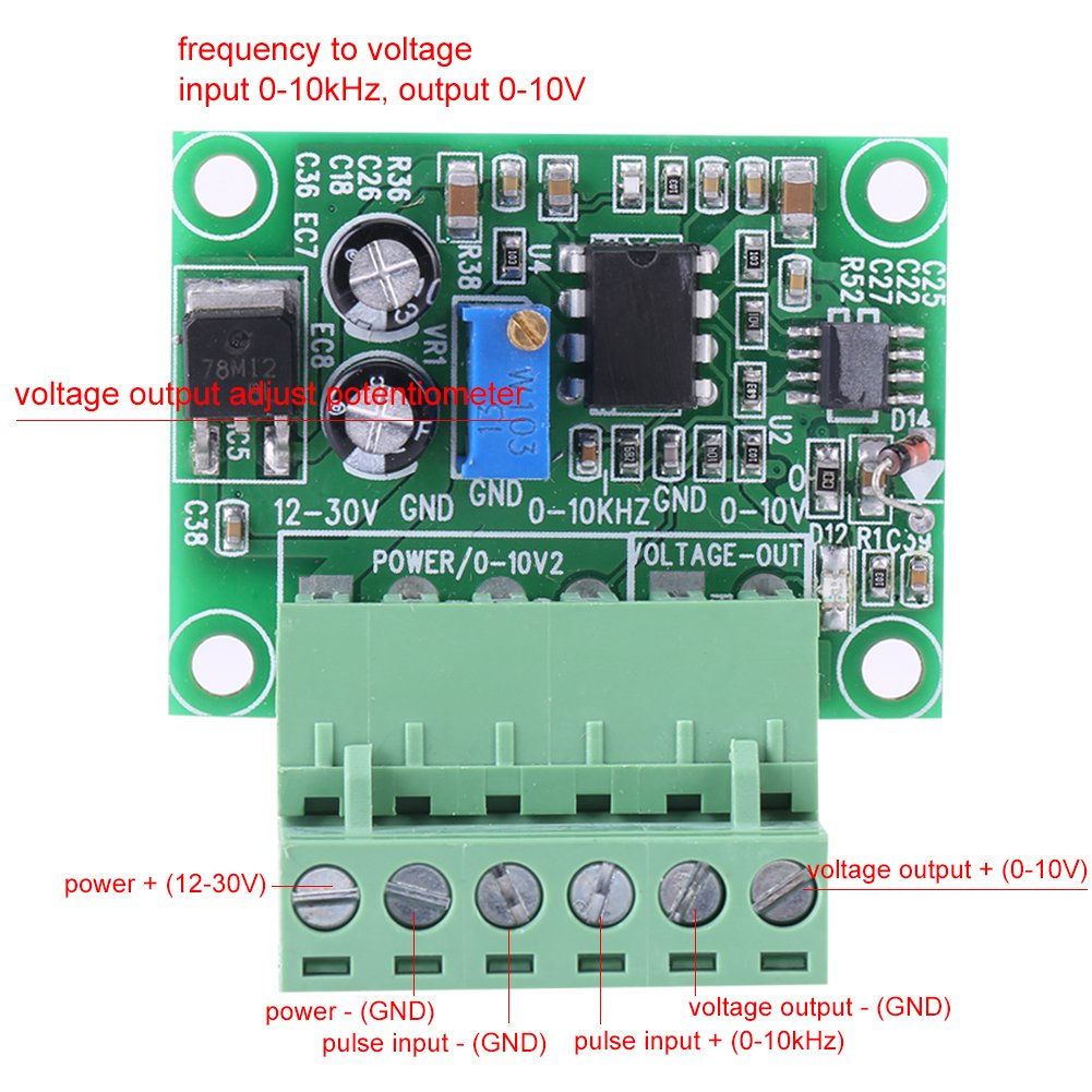 0-10KHz to 0-10V Frequency to Voltage Converter Module F V Digital to ...