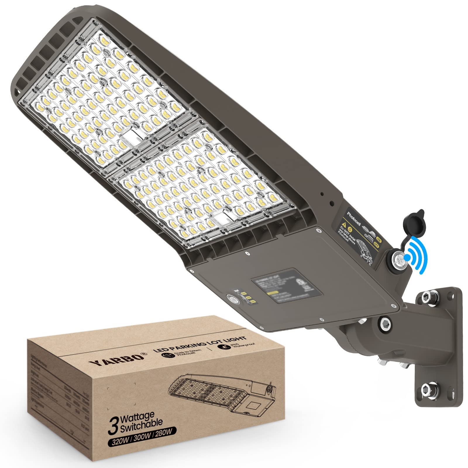 Mua YARBO 320W LED Parking Lot Light 300W 280W Tunable, 5000K, 51200LM 160LM/W Parking Lot Light ...