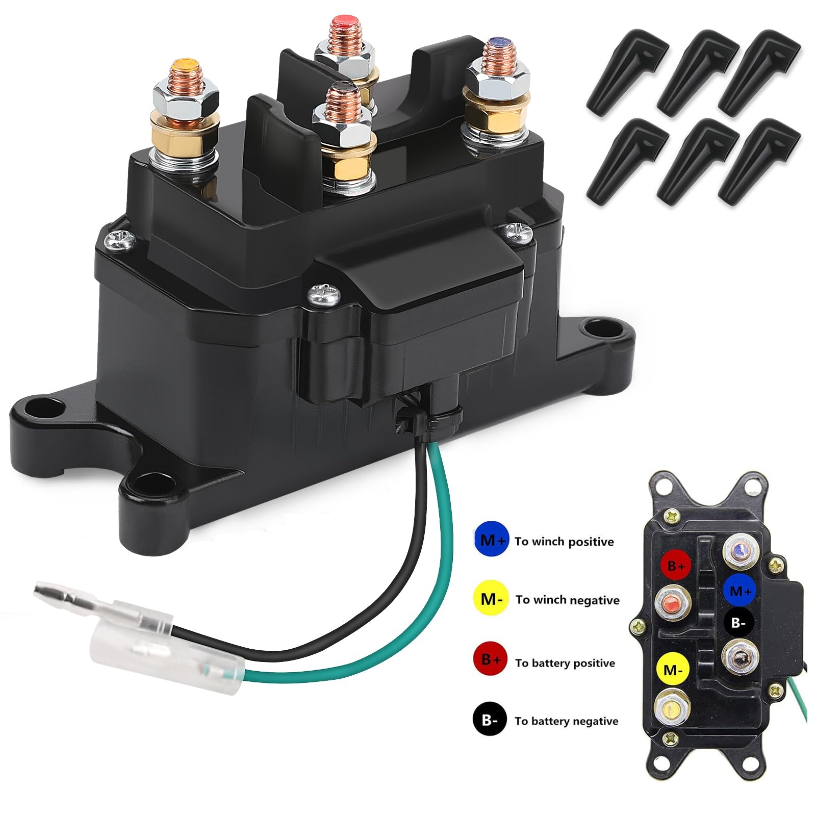 KanSmart Winch Solenoid Relay Contactor 12V 250A Winch Relay Thumb ...