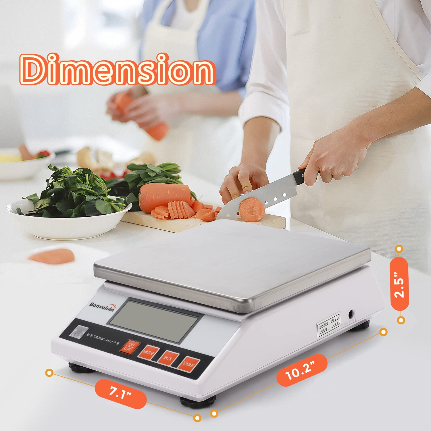 Bonvoisin 0.1g 5kg-10kg High Precision Portable Electronic Digital Laboratory Scales Analytical ...