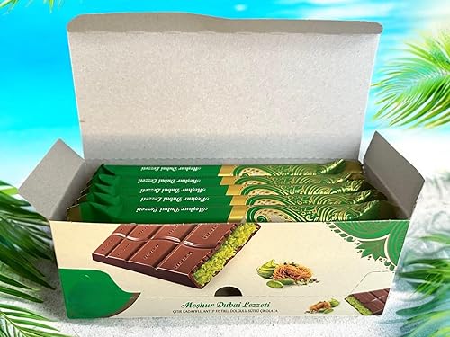 Dubai Chocolate Bar Pistachio Kataifi – Viral Dubai Chocolate with Knafeh and Pistachio Cream, 5 ...