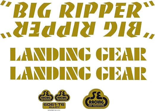 Amazon.com: SE Bikes Big Ripper Decal Set null GOLD: Automotive