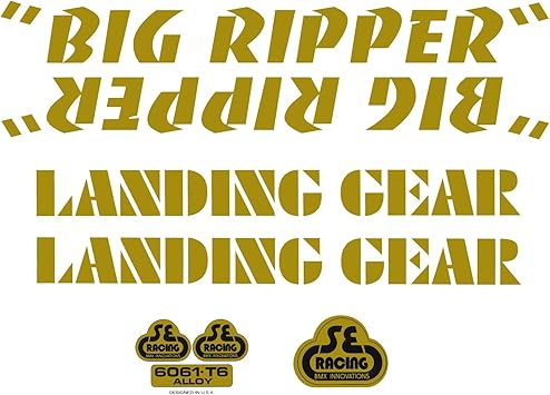 Amazon.com: SE Bikes Big Ripper Decal Set null GOLD: Automotive