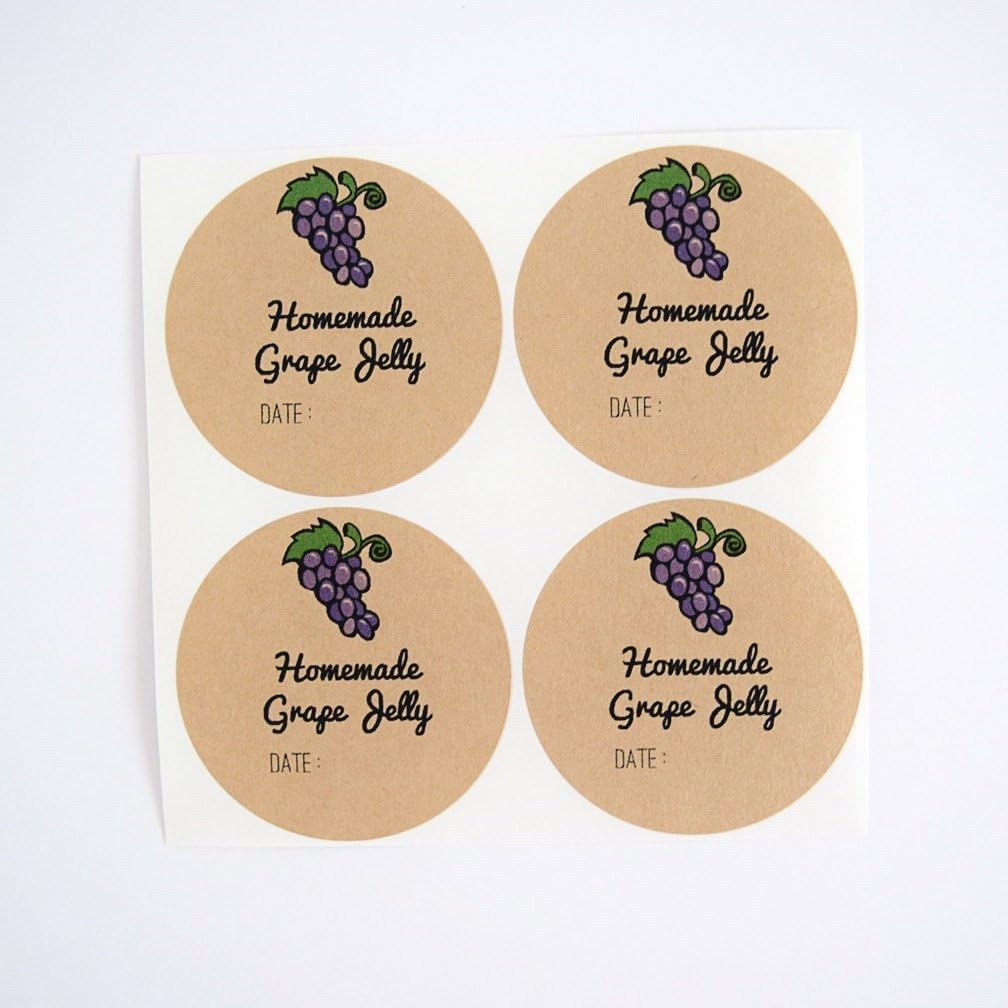 Amazon.com: Grape Jelly Labels for Wide Mouth Mason Jars by Once Upon ...
