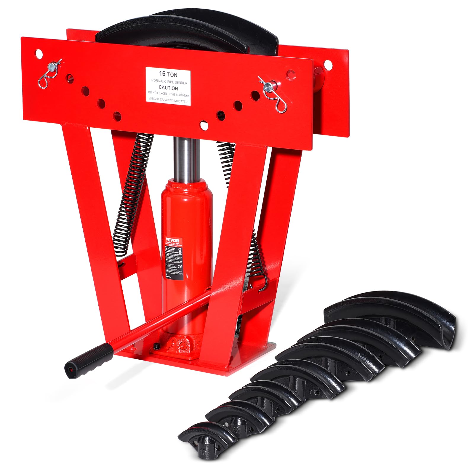 VEVOR Hydraulic Pipe Bender, 16 Ton Manual Copper Exhaust Pipe Bending ...
