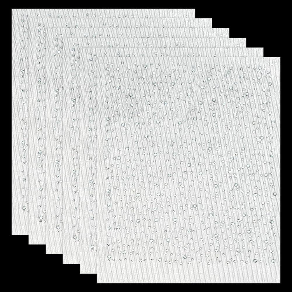 FINGERINSPIRE 6 Sheet Glitter Rhinestone Iron on Transfers Glass Rhinestone Hotfix Appliques ...