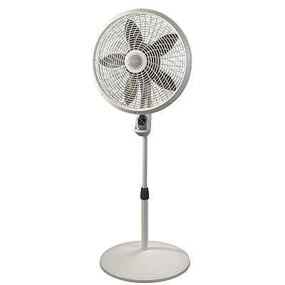 Lasko 1885 Cyclone Pedestal Fan - Remote Control, 18 inches, White in ...