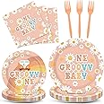 Amazon.com: Parfundg Boho Groovy 1st Happy Birthday Decorations Hanging ...